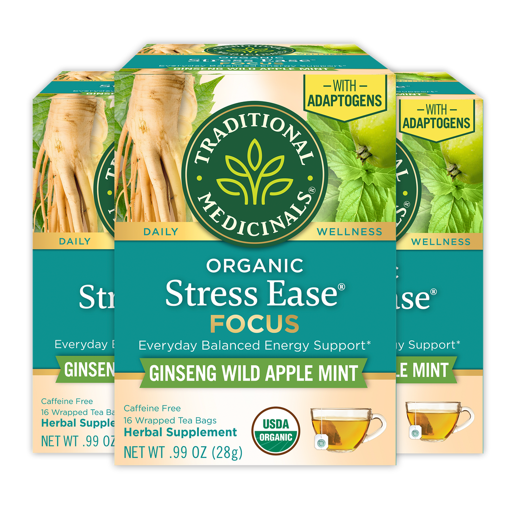 Stress Ease® Focus Tea - w/ Ginseng & Eluethero | Traditional Medicinals