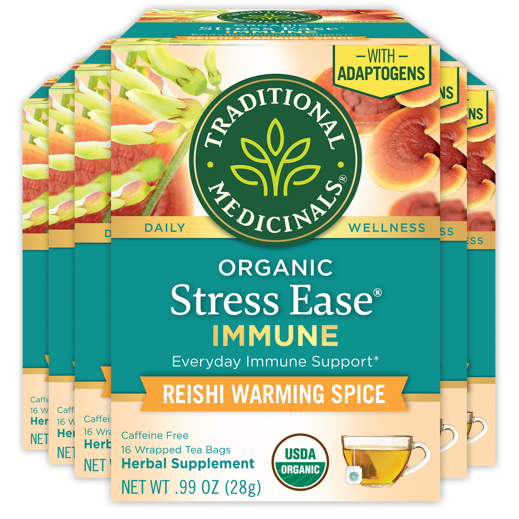 Stress Ease® Immune Tea - w/ Astragalus & Reishi | Traditional Medicinals