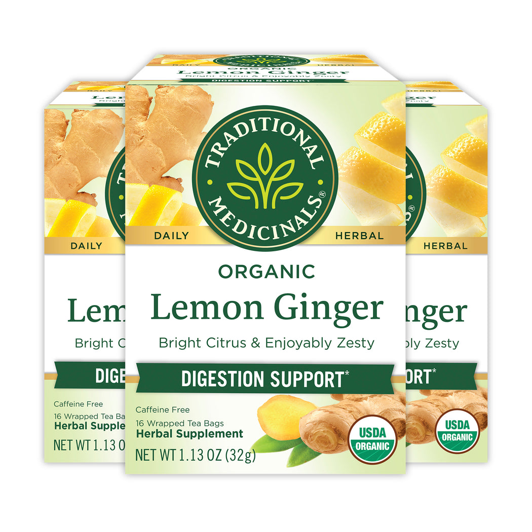 Organic Lemon Ginger Tea | Traditional Medicinals | Traditional Medicinals