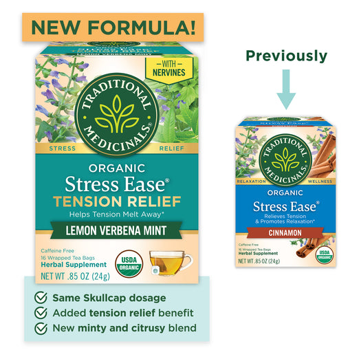Stress Ease® Tension Relief Tea - w/ Skullcap | Traditional Medicinals