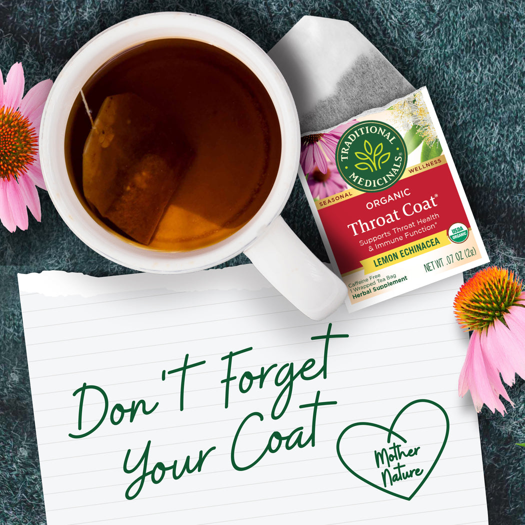 Throat Coat® Lemon Echinacea Tea | Traditional Medicinals
