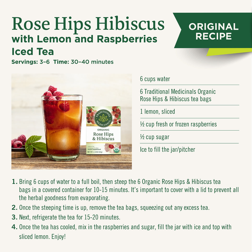 Organic Rose Hips & Hibiscus Tea | Traditional Medicinals | Traditional ...